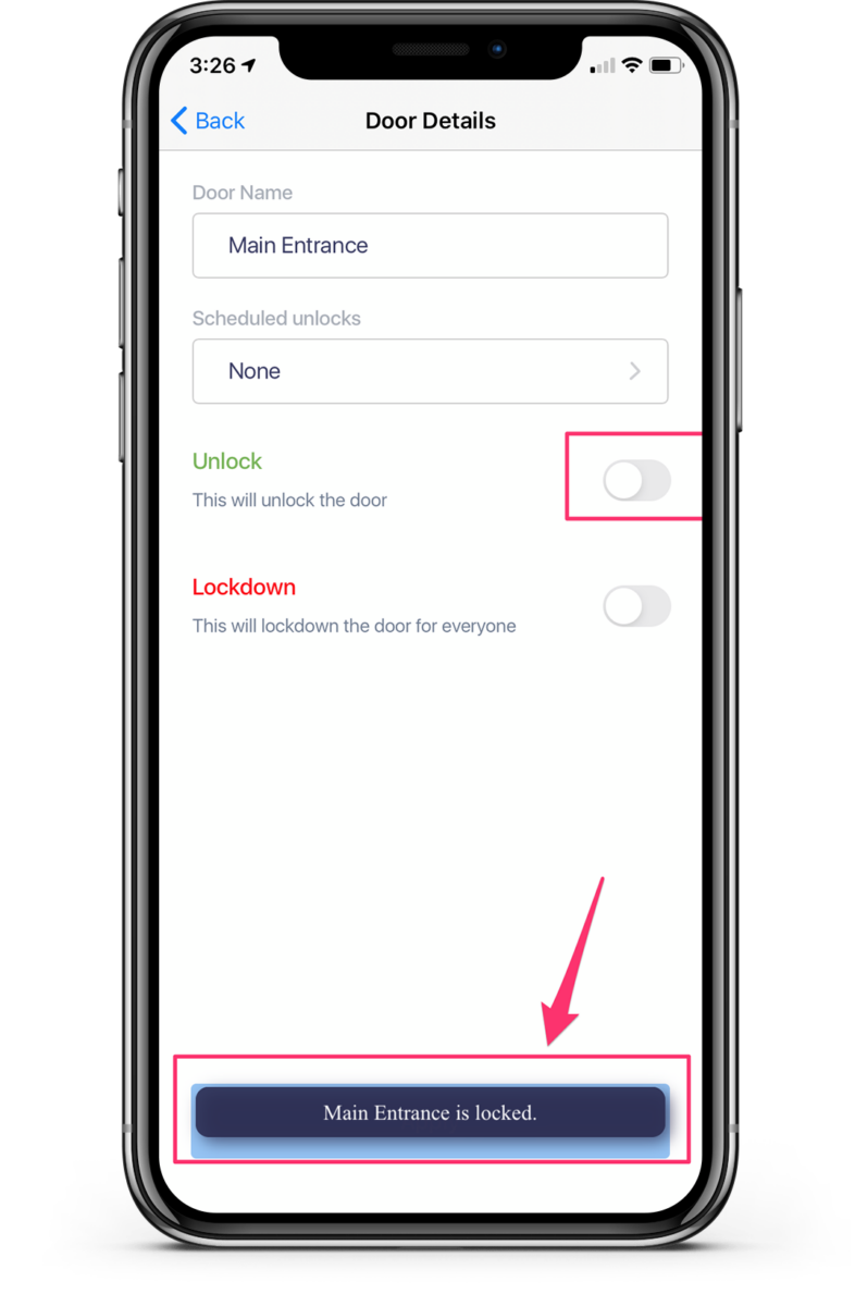 Emergency Lockdown and Hold Open Features - Genea