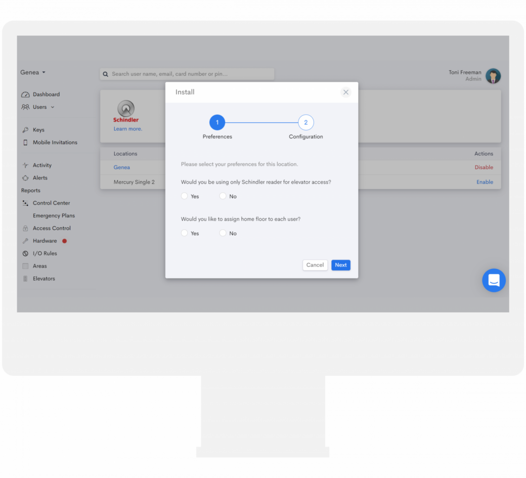Integrating Access Control and Destination Dispatch Elevators